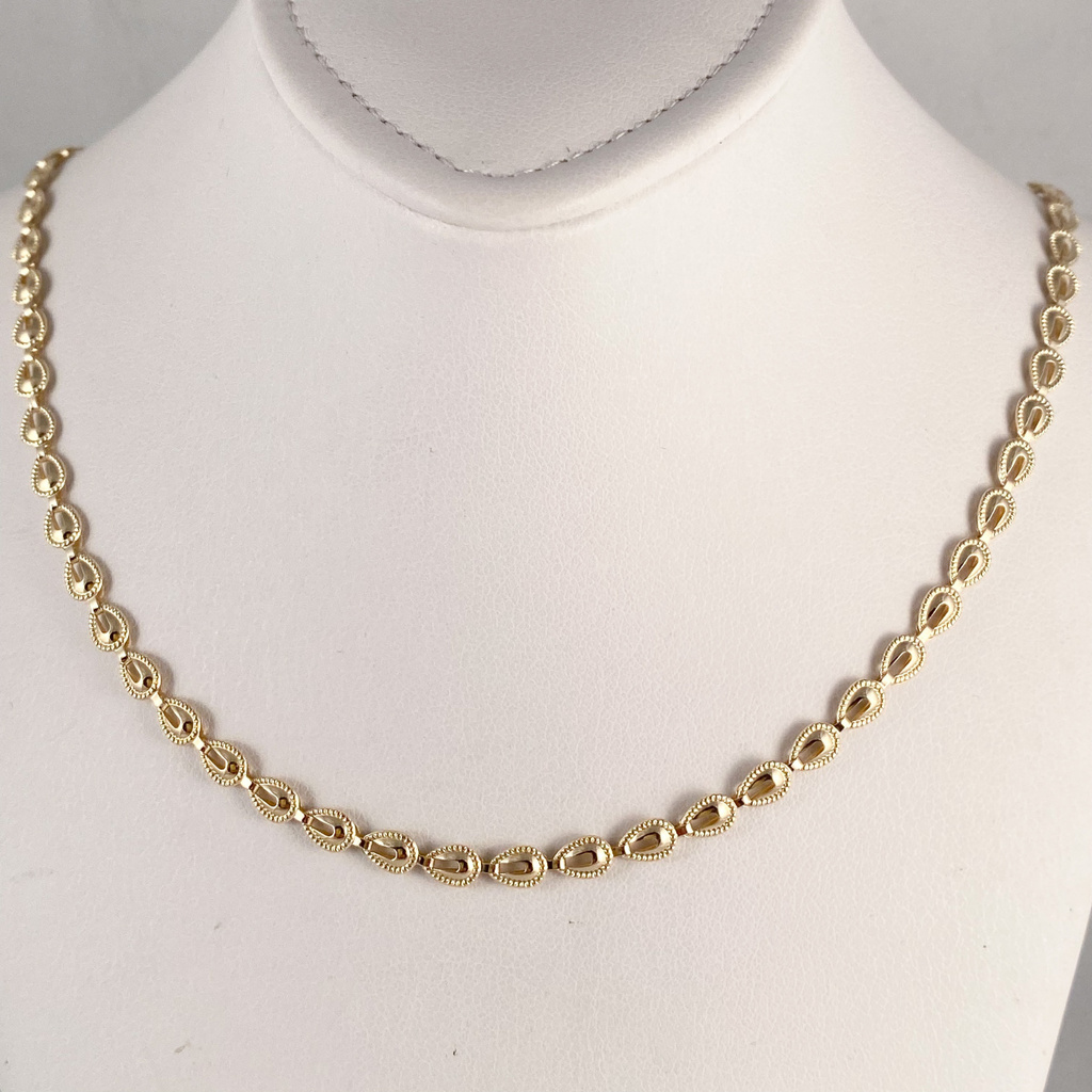 Žluté zlato řetízek skládaný ozdobný